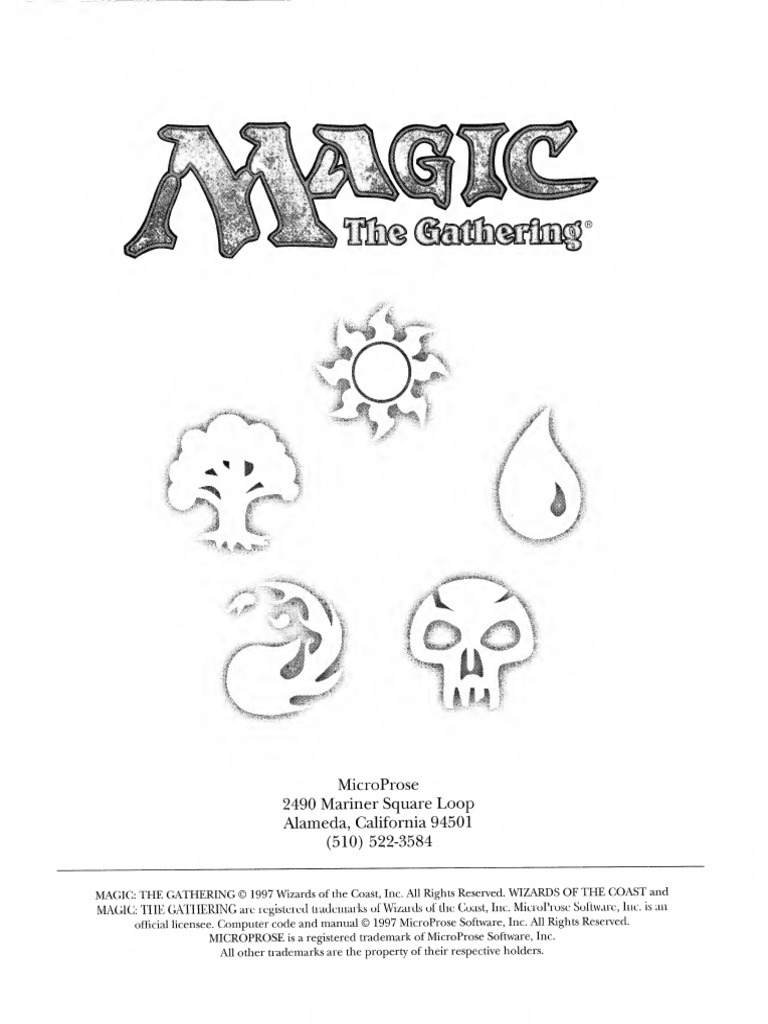 Microprose MTG Manaual | PDF | Gaming
