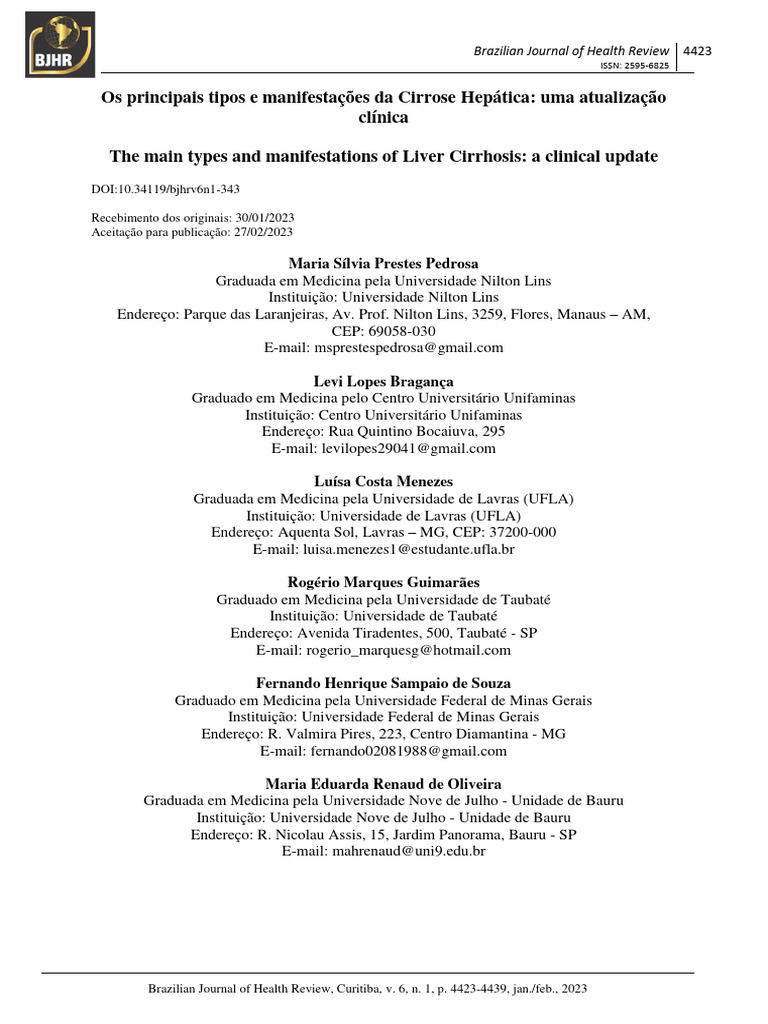 343 BJHR | PDF | Etanol | Bile