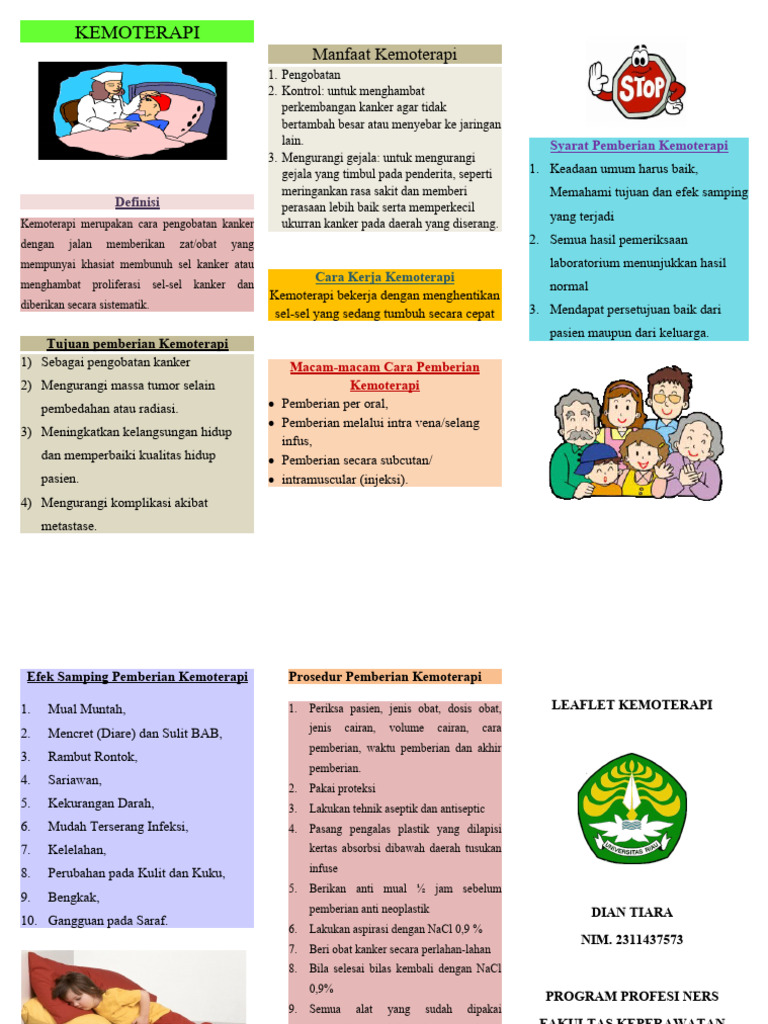 LEAFLET KEMOTERAPI DIAN TIARA | PDF