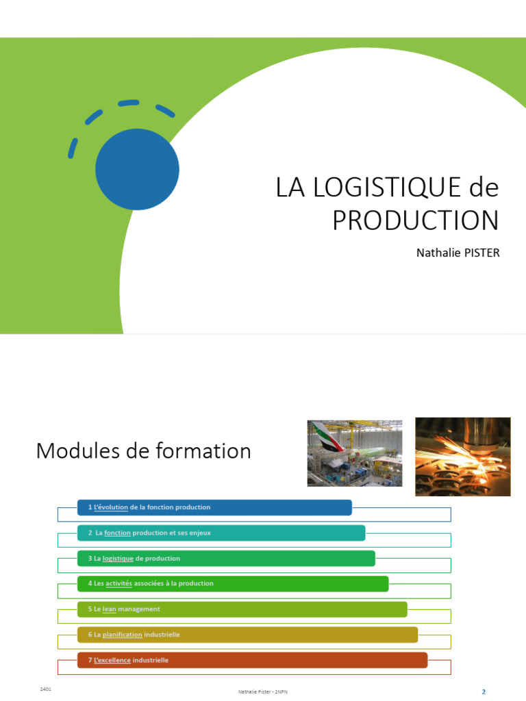 La Logistique de Production - v2402 - Va | PDF