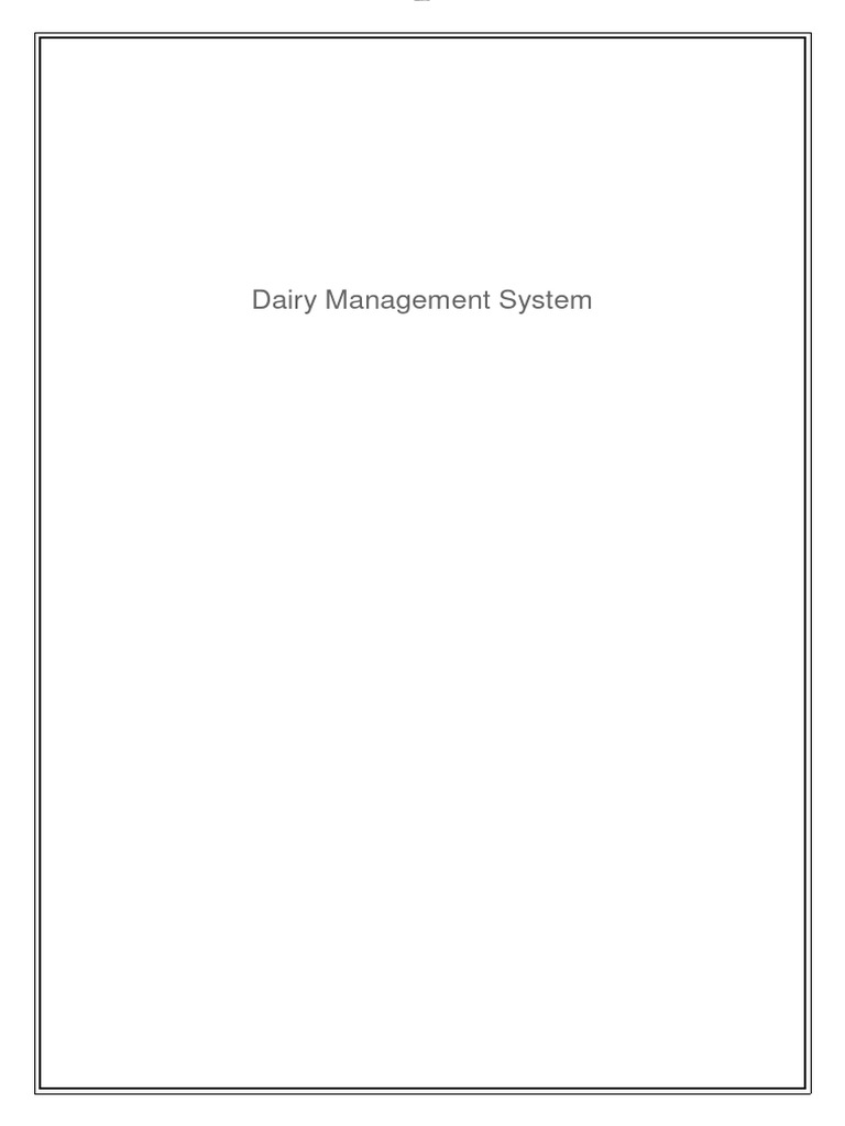 Dairy-Management-System 1 | PDF