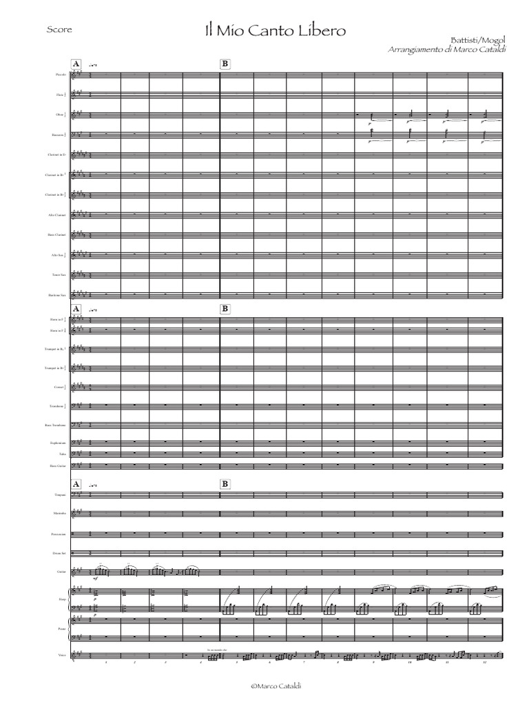 Il Mio Canto Libero - Banda Della Polizia Di Stato - Score | PDF
