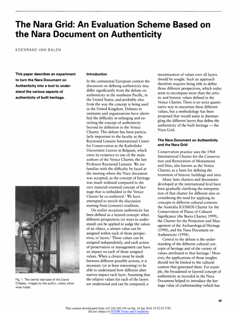 2008 The Nara Grid An Evaluation Scheme Based On The Nara Document On ...