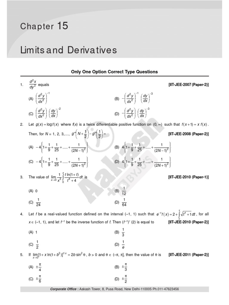 M Ch-15 Limits and Derivatives | PDF | Functions And Mappings | Mathematical Concepts