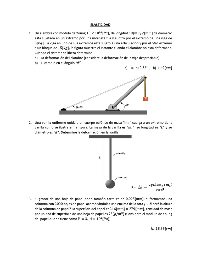 Elasticidad II 2022 | PDF | Deformación (ingeniería) | El módulo de Young