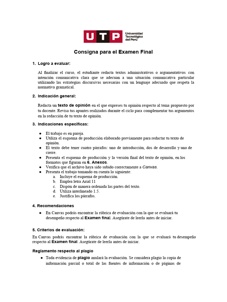 Entrega de Examen Final Redaccion de Textos | PDF