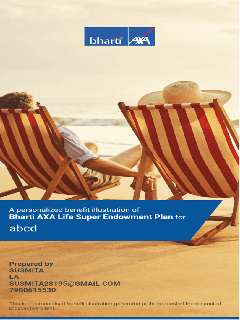 Abcd - Bharti AXA Life Super Endowment Plan | PDF