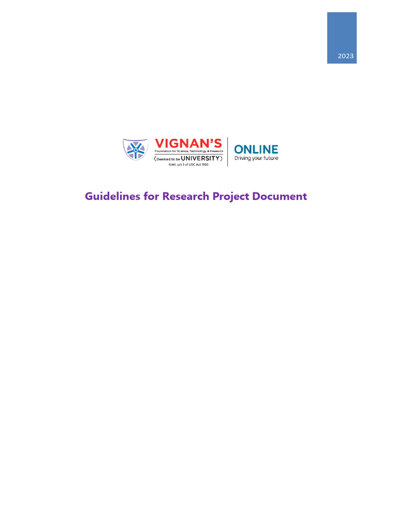 MBA Research Project Guidelines July 2022 | PDF | Marketing | Entrepreneurship