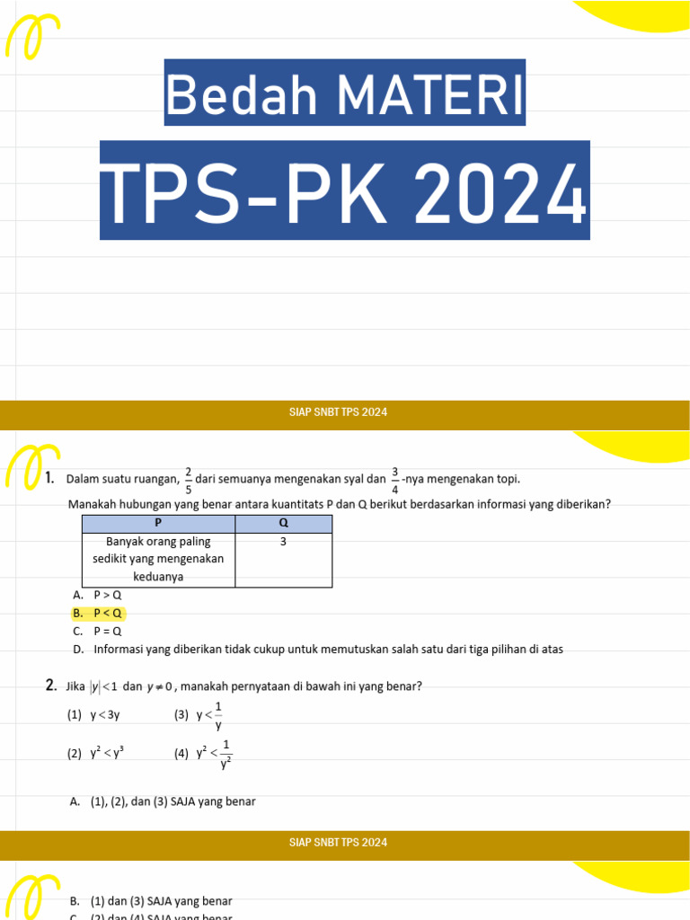 Persiapan SNBT TPS 2024: Soal dan Pembahasan | PDF