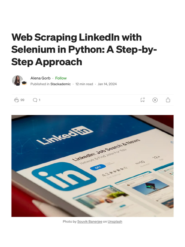 Web Scraping Linkedin With Selenium In Python A Step By Step Approach