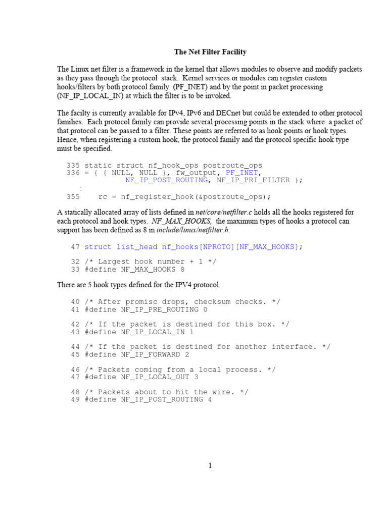 Netfilter | PDF | Communications Protocols | Computing