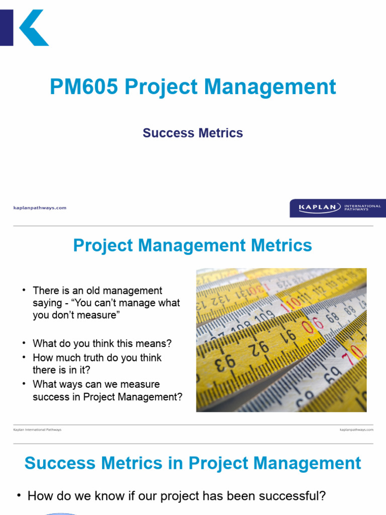 10.2 Success Metrics | PDF | Performance Indicator | Project Management
