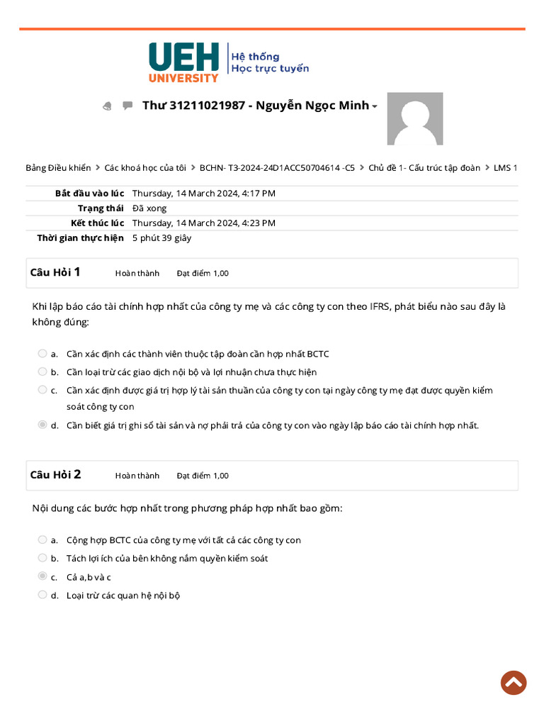 LMS 1 - Xem L I Bài Làm | PDF