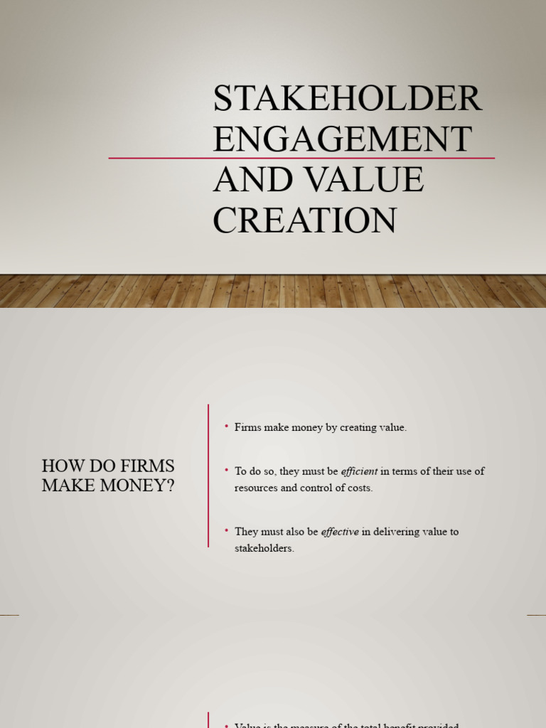 Stakeholder Engagement and Value Creation | PDF | Governance ...