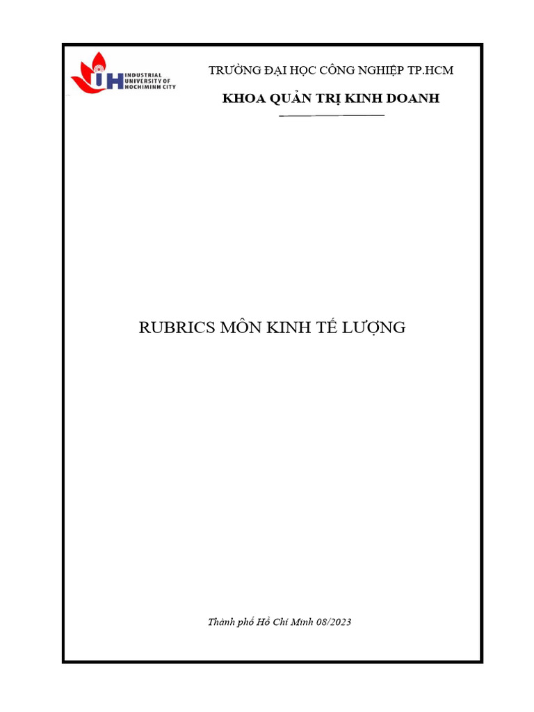 2 Rubrics Kinh Te Luong | PDF
