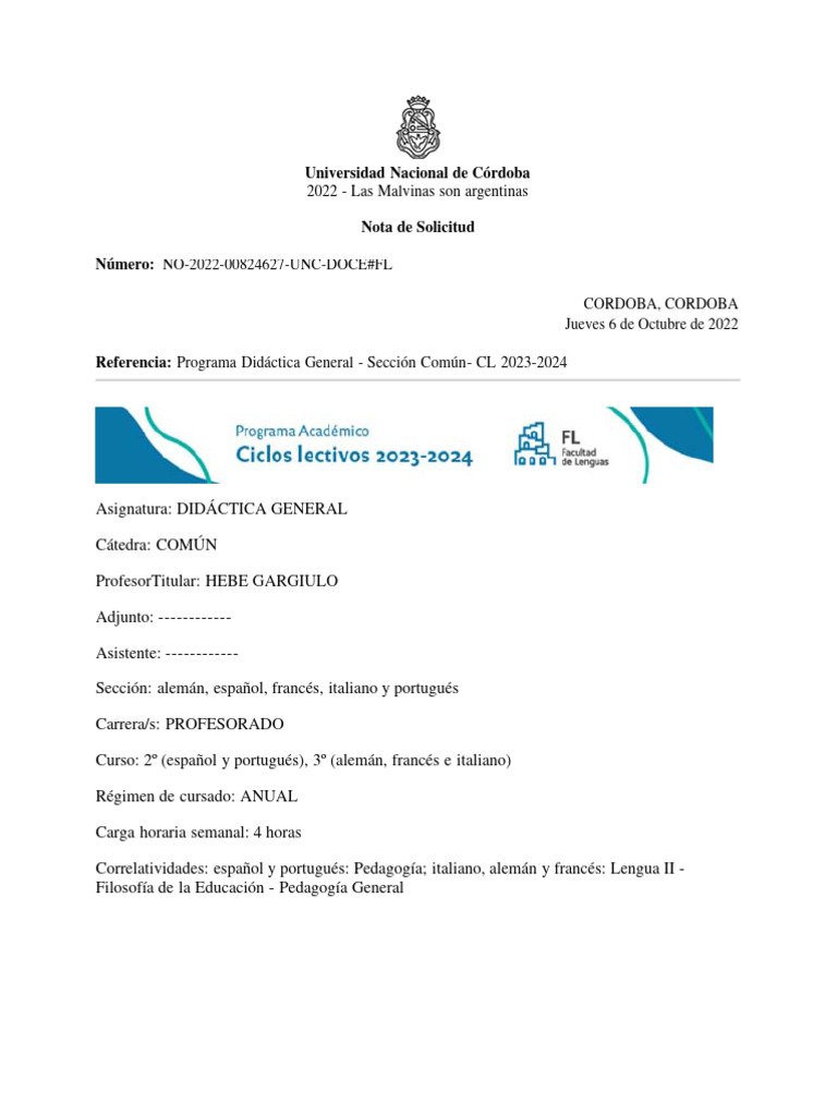 Didáctica General | PDF | Enseñando | Plan de estudios