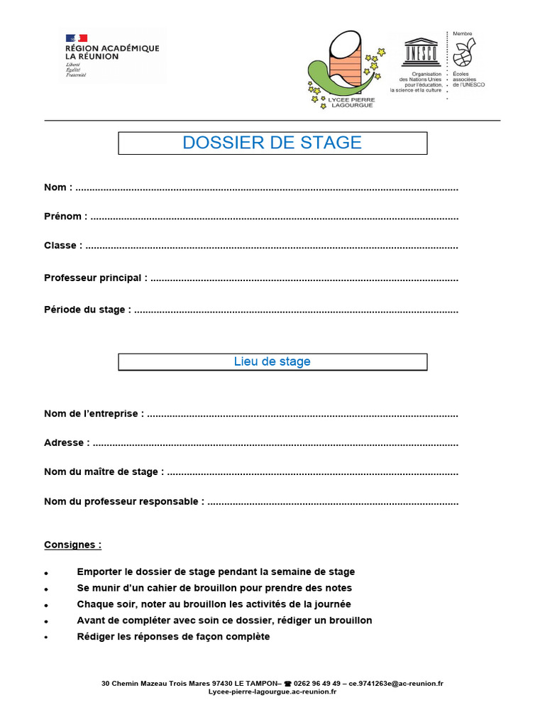 ANNEXE 3 Rapport de Stage | PDF