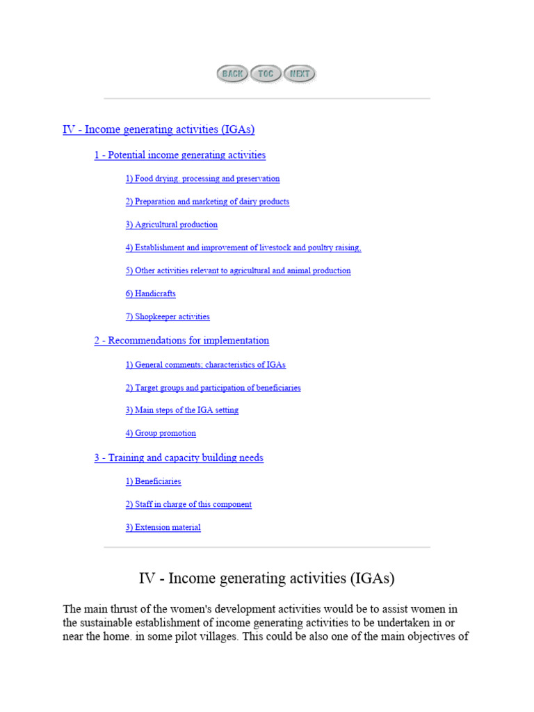 Iv - Income Generating Activities (Igas) | PDF | Vegetables | Profit ...