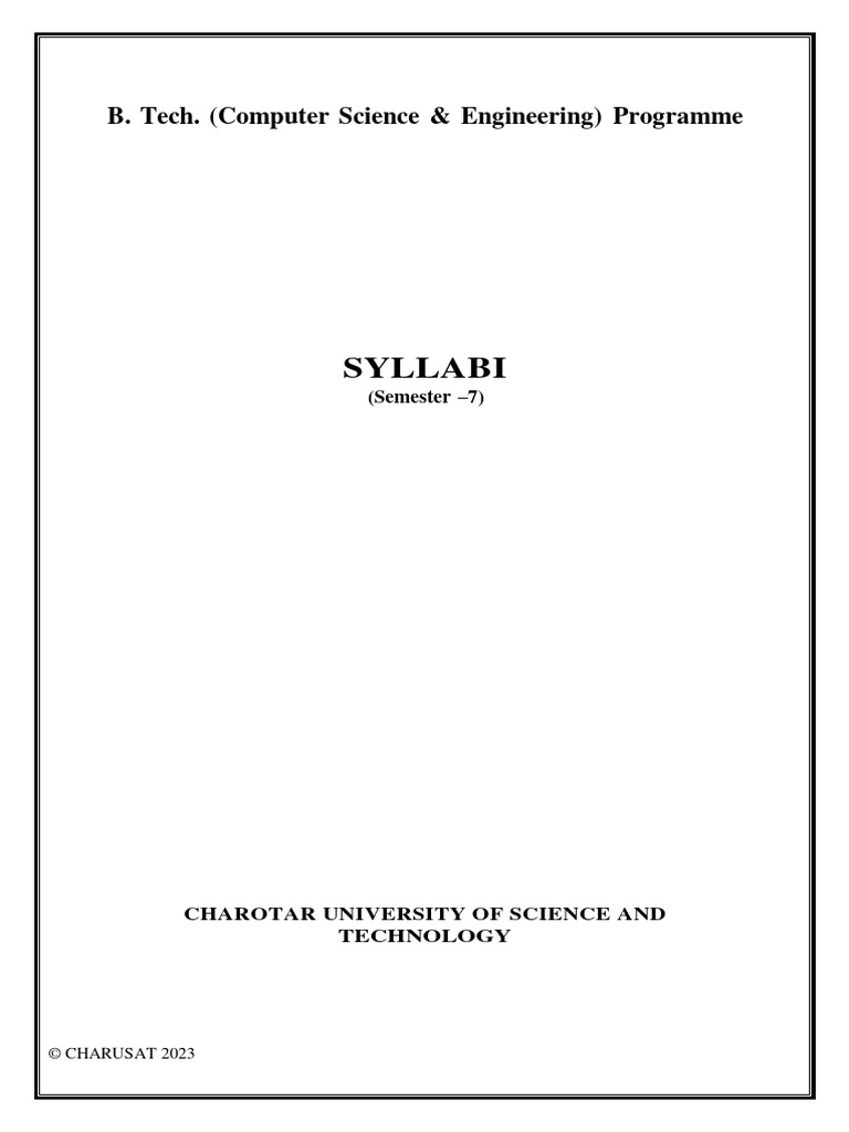 Final 7th Sem Syllabus | Download Free PDF | Parsing | Computer Network