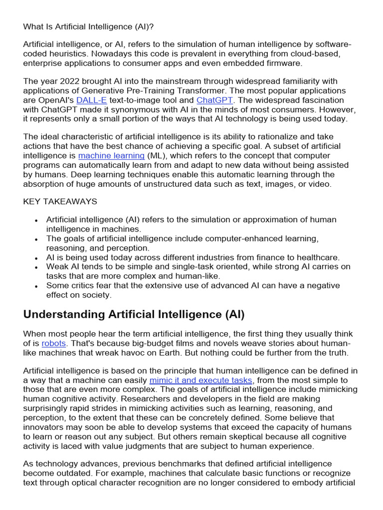 What Is Artificial Intelligence | PDF | Artificial Intelligence ...