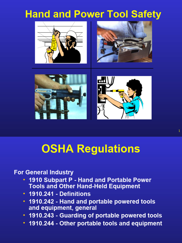 Power Tools Safety and Guarding Guidelines | PDF | Personal Protective ...