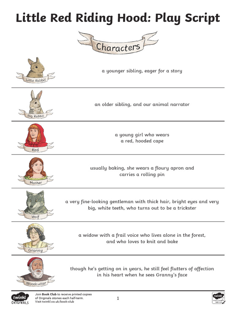 t2 or 510 Little Red Riding Hood Play Script The Twist The Text - Ver ...