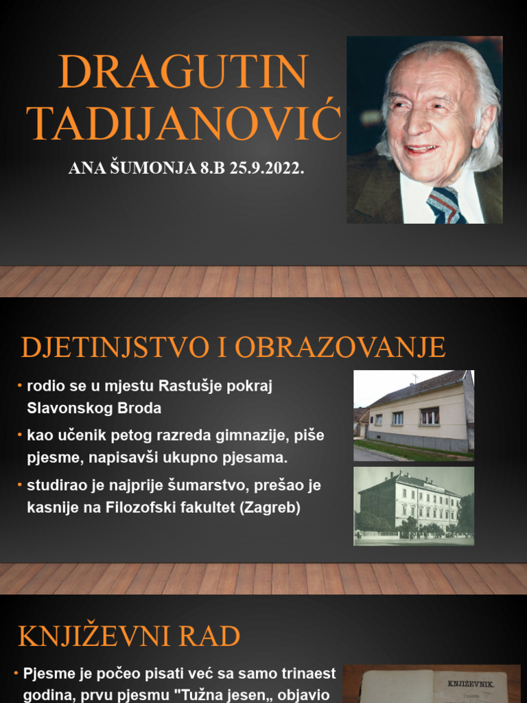 Dragutin Tadijanović: Život i Djelo | PDF | Art | General Fiction