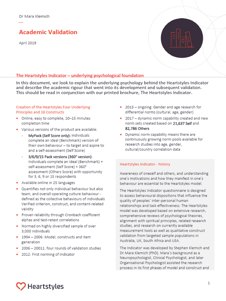 0028 - Academic Validation | PDF | Self Esteem | Internal Consistency