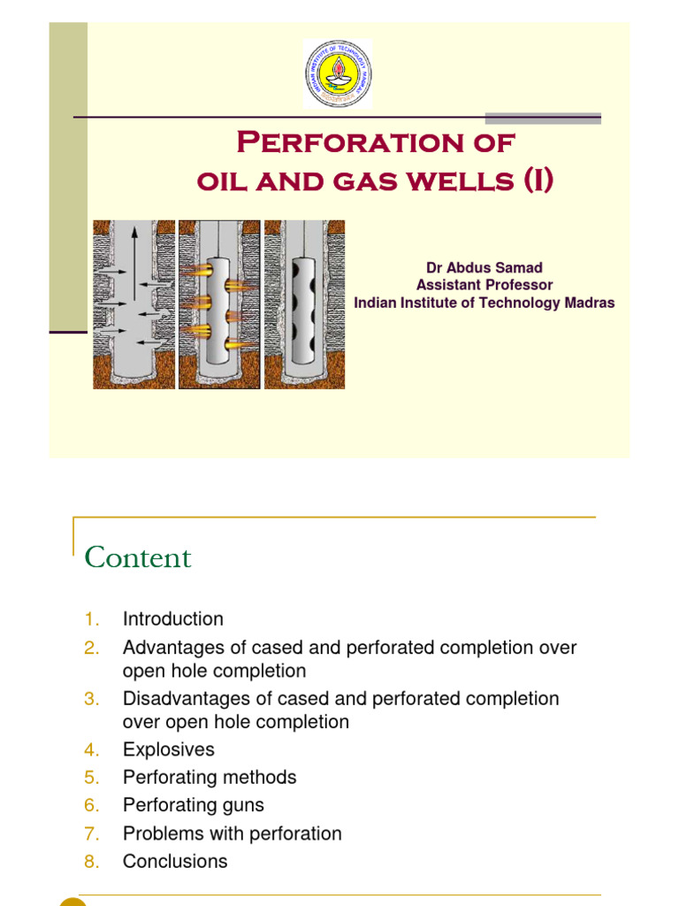 Perforation Techniques in Oil Wells | PDF | Casing (Borehole)