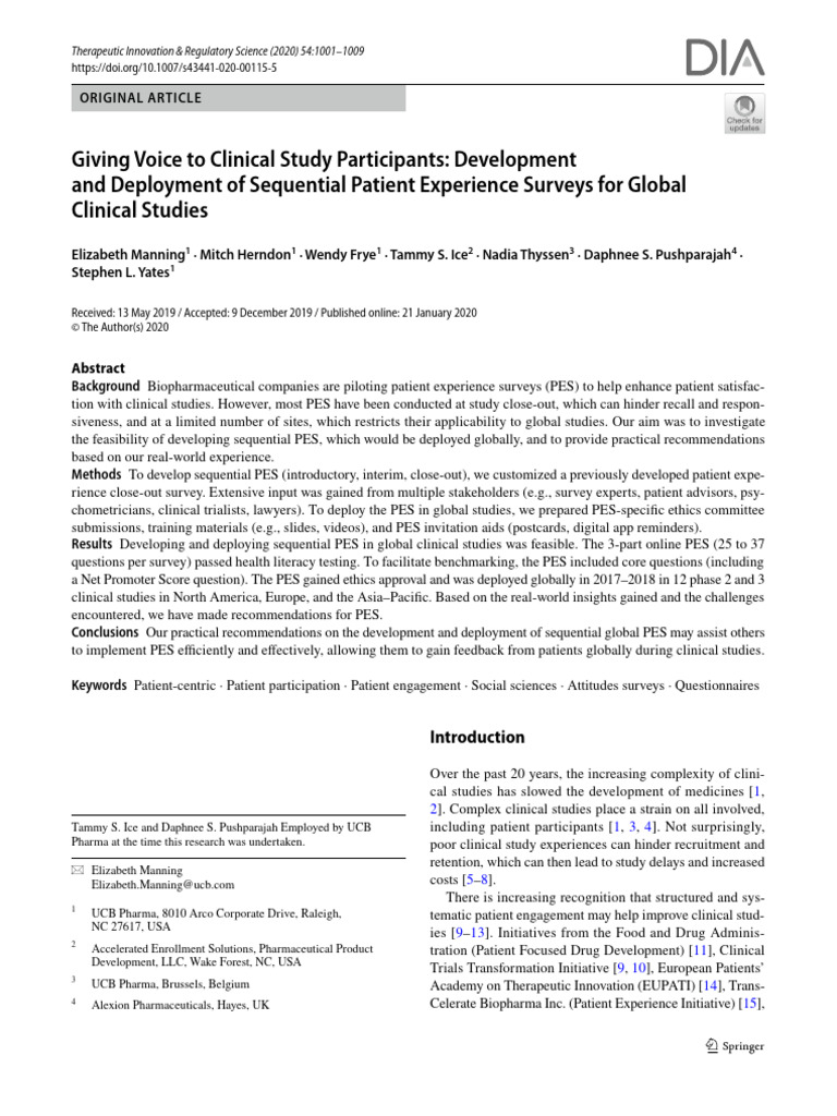 2020 Article 115 | PDF | Clinical Trial | Institutional Review Board