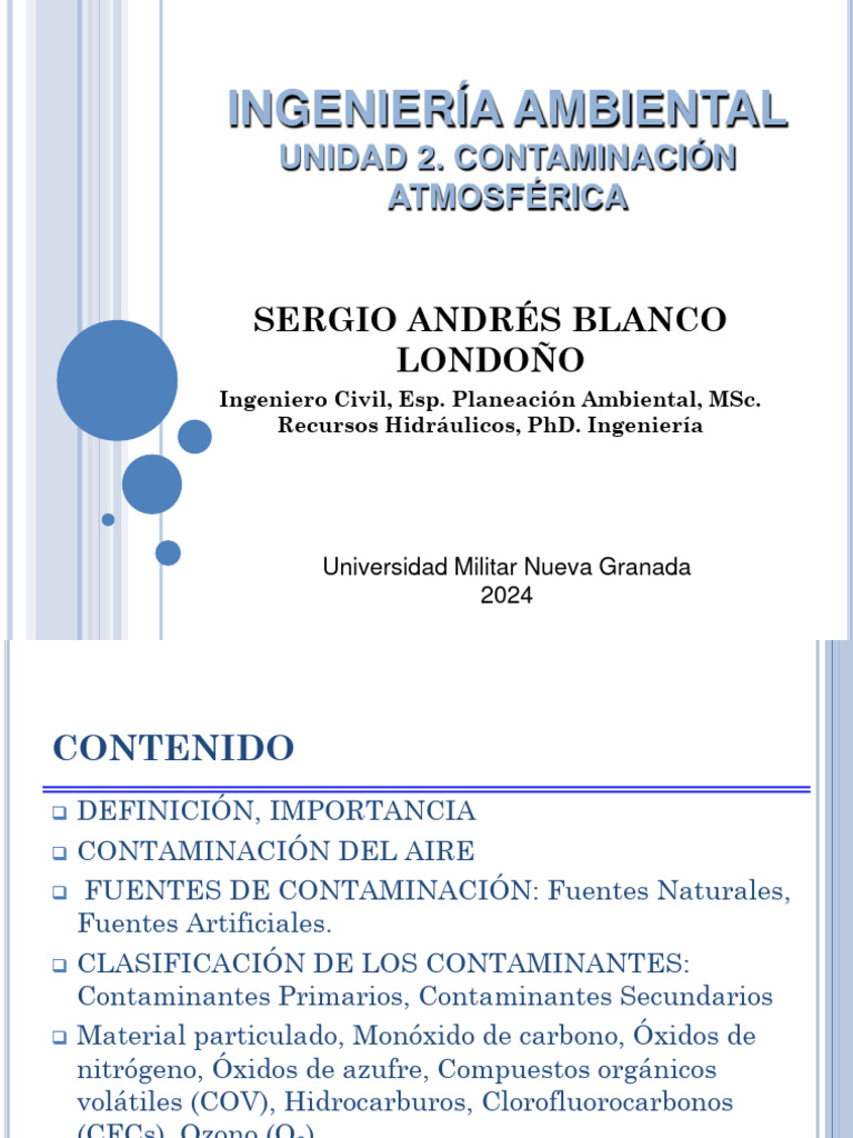 UNIDAD MODULAR 2 - CONTAMINACIÓN ATMOSFÉRICA | PDF