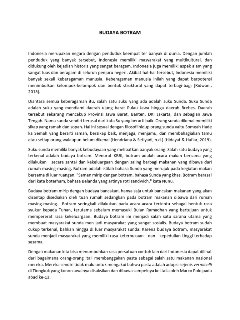 Budaya Botram | PDF