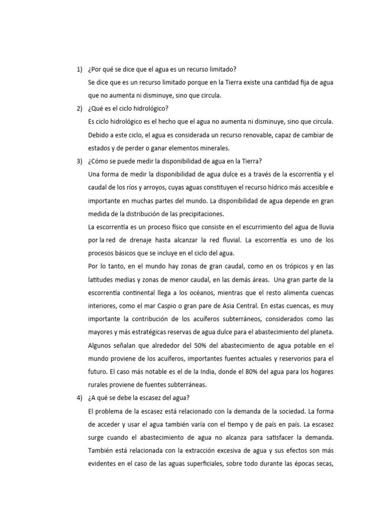 El Agua | PDF | Agua | El ciclo del agua