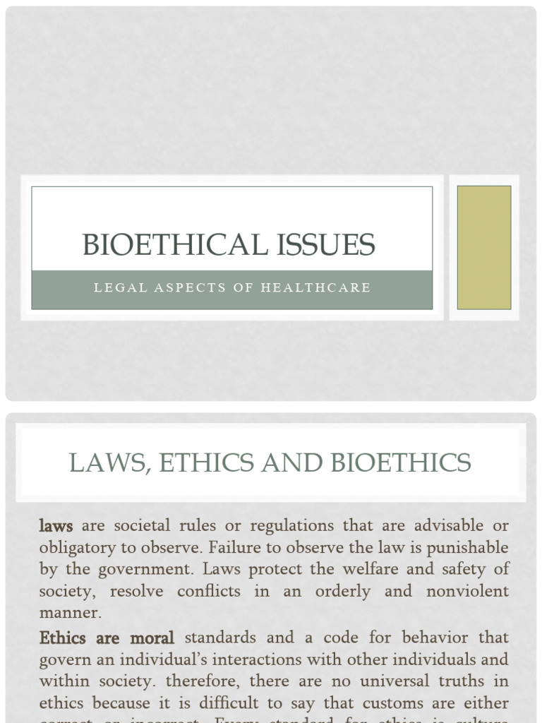 BIoethical Issues | PDF | Abortion | In Vitro Fertilisation