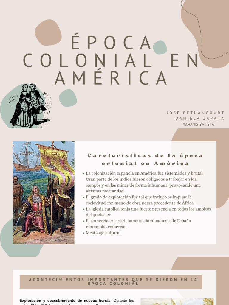 Época Colonial en América | PDF | Colonización española de las Américas ...
