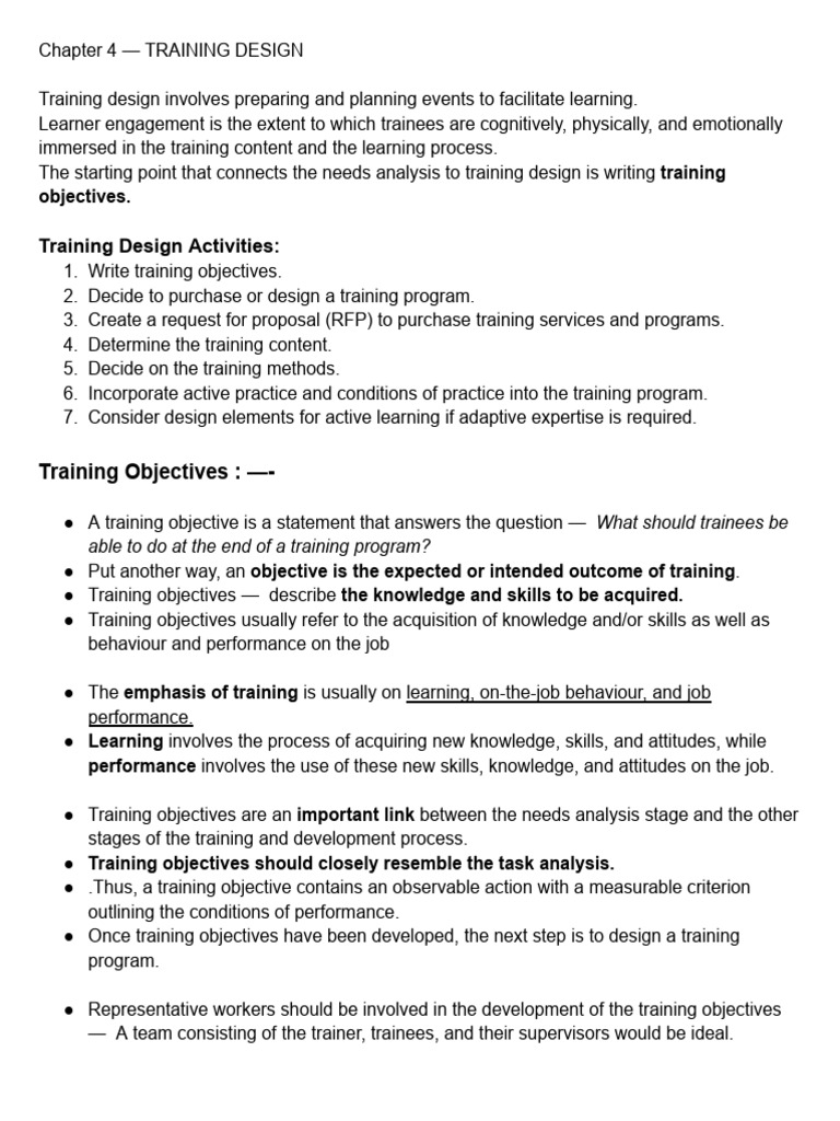 Effective Training Design Strategies | PDF | Metacognition | Learning