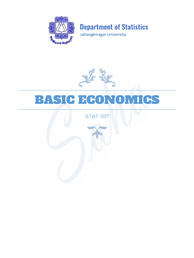 Economics Notes Stat 107 | PDF