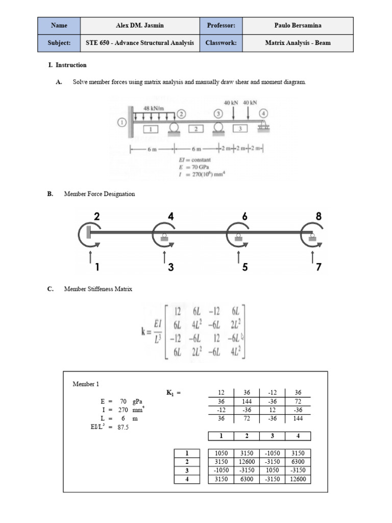 Matrix Analysis Beam Pdf