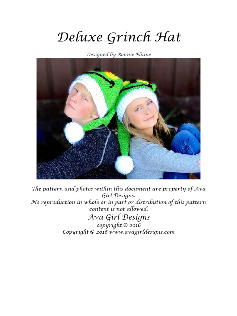Grinch Hat | PDF | Crochet | Knitting
