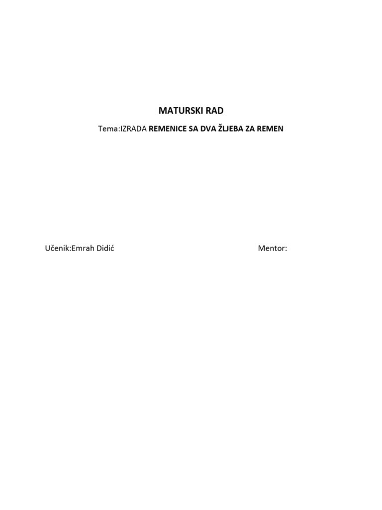 MATURSKI RAD345 | PDF