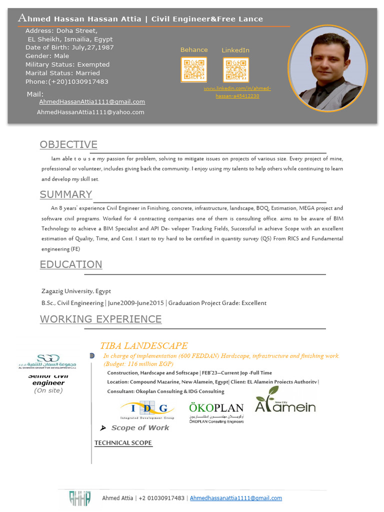 Cv-Ahmed Attia-Rev004 | PDF | Autodesk | Engineering