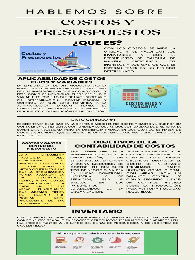 Aca 1 Costos y Presupuestos | PDF | Presupuesto | Economias