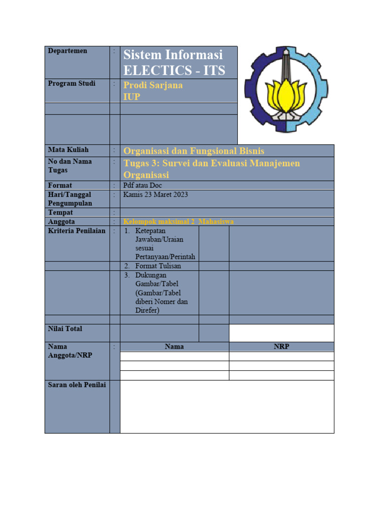 OFB Tugas 3 Evaluasi Dan Ususlan Untuk Organisasi Dan Manejemen | PDF ...
