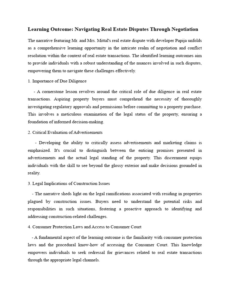 Adr Learning Outcome | PDF | Negotiation | Conflict Resolution