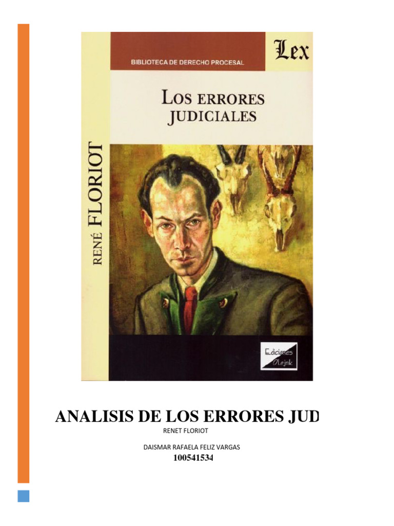 Análisis de "Los Errores Judiciales" | PDF | Caso de ley | Testimonio
