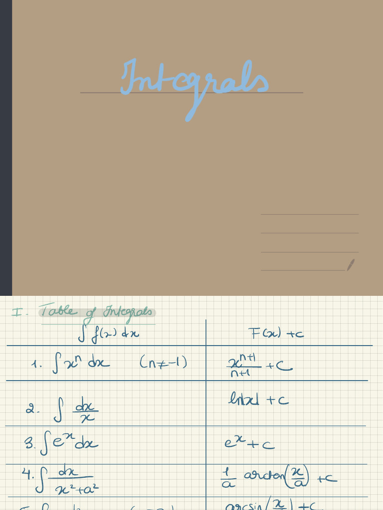 Integrals | PDF