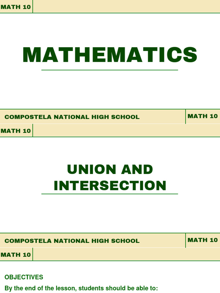 Module 12-Union and Intersection | Download Free PDF | Set (Mathematics ...
