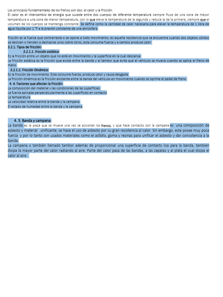 Los Principios Fundamentales de Los Frenos | PDF