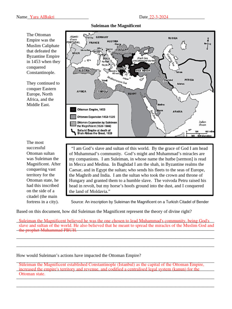 Suleiman the Magnificent's Empire Impact | PDF | Ottoman Empire | Sultan