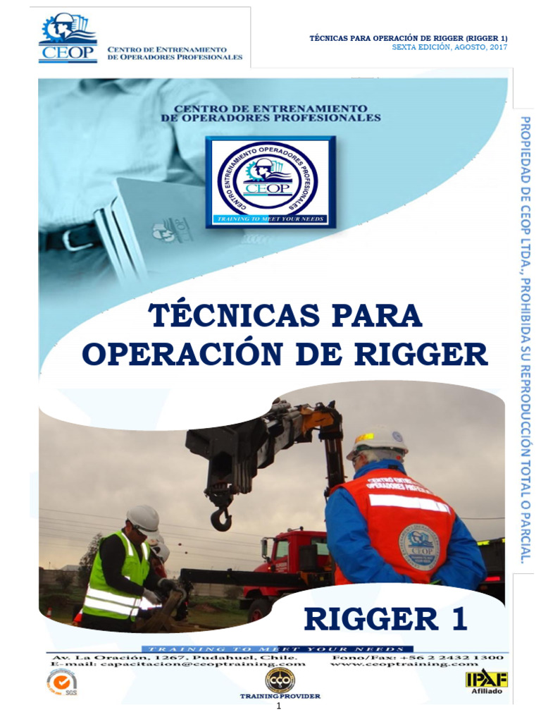 01 New Ceop Curso Tecnicas para Operacion de Rigger 1 | PDF | Derecho laboral | Minería